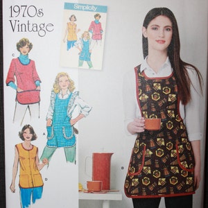 Simplicity Pattern 8152 Misses' Vintage 1970s Aprons in Sizes Xsmall ...
