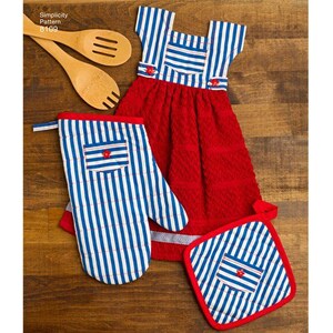 Simplicity Pattern 8109 Towel Dresses, Pot Holders and Oven Mitts - Etsy