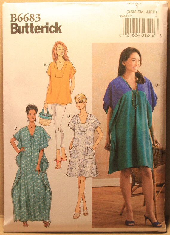 Butterick Pattern 6683 Y Misses' Tunic and Caftan Muumuu | Etsy
