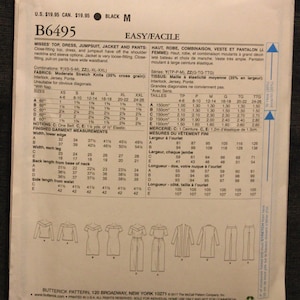 Butterick Pattern 6495 Y Lifestyle Wardrobe Misses' Knit Off-shoulder ...