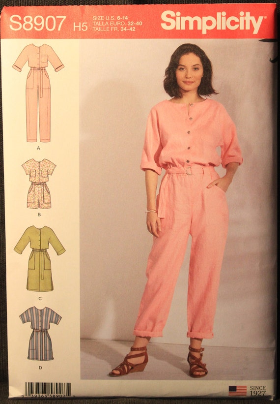 Simplicity Pattern 8907 H5 Misses' Jumpsuit Romper | Etsy