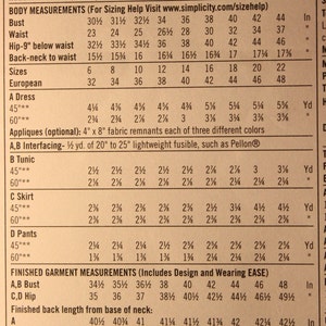 Simplicity Pattern 8960 H5 Easy to Sew Misses' Dress or Tunic, Skirt ...