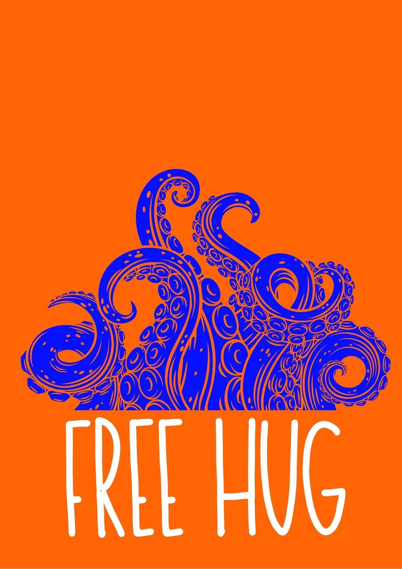 FREE HUG Poster – Digital Download – Statement Wall Art – Modern ...