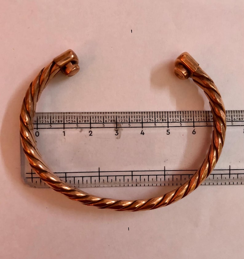 Buy Pure Copper Magnetic Bangle Bracelet: Twisted Design, Adjustable ...