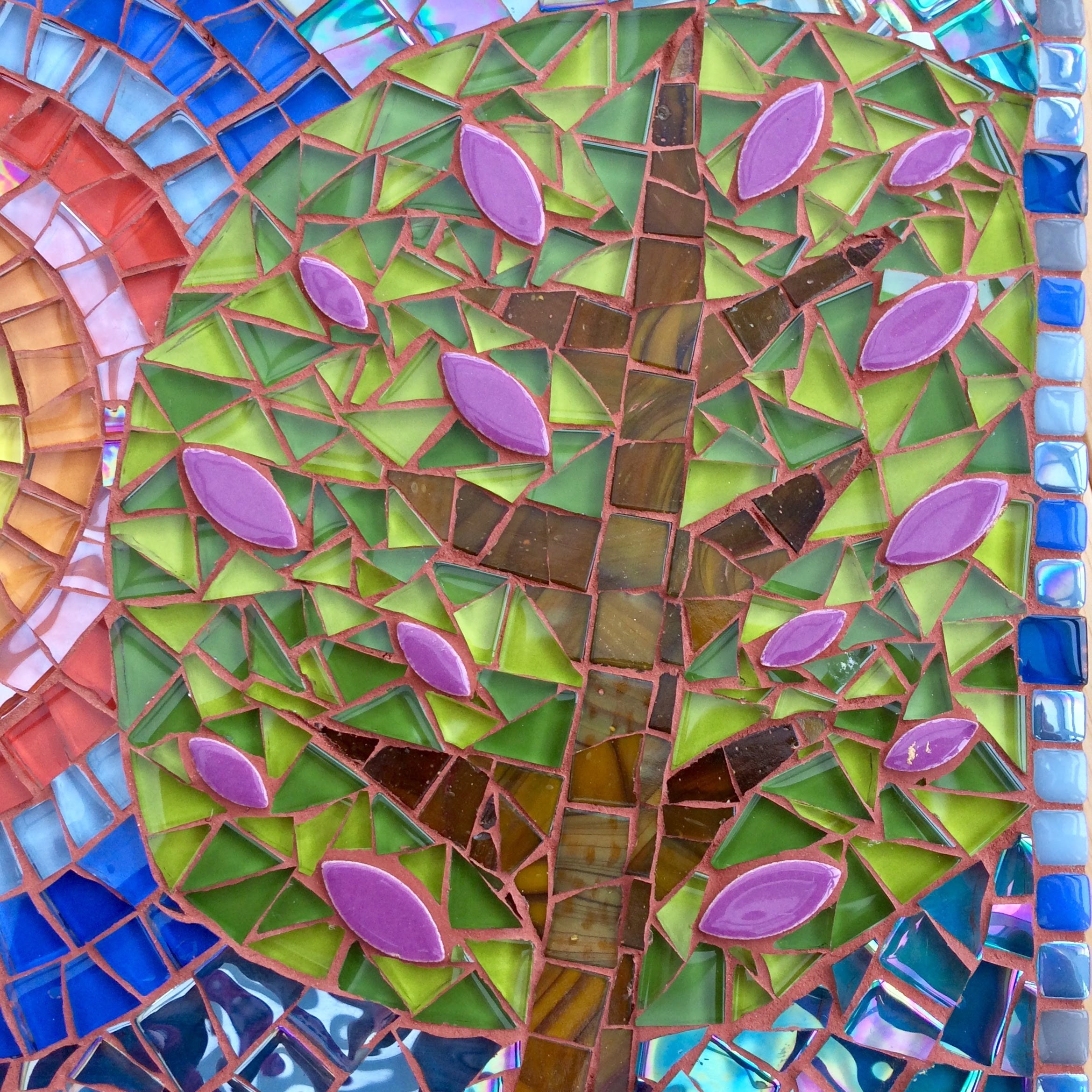 Mosaic Tree Wall Art Folk Art Tree Folk Art Mosaic Picture - Etsy