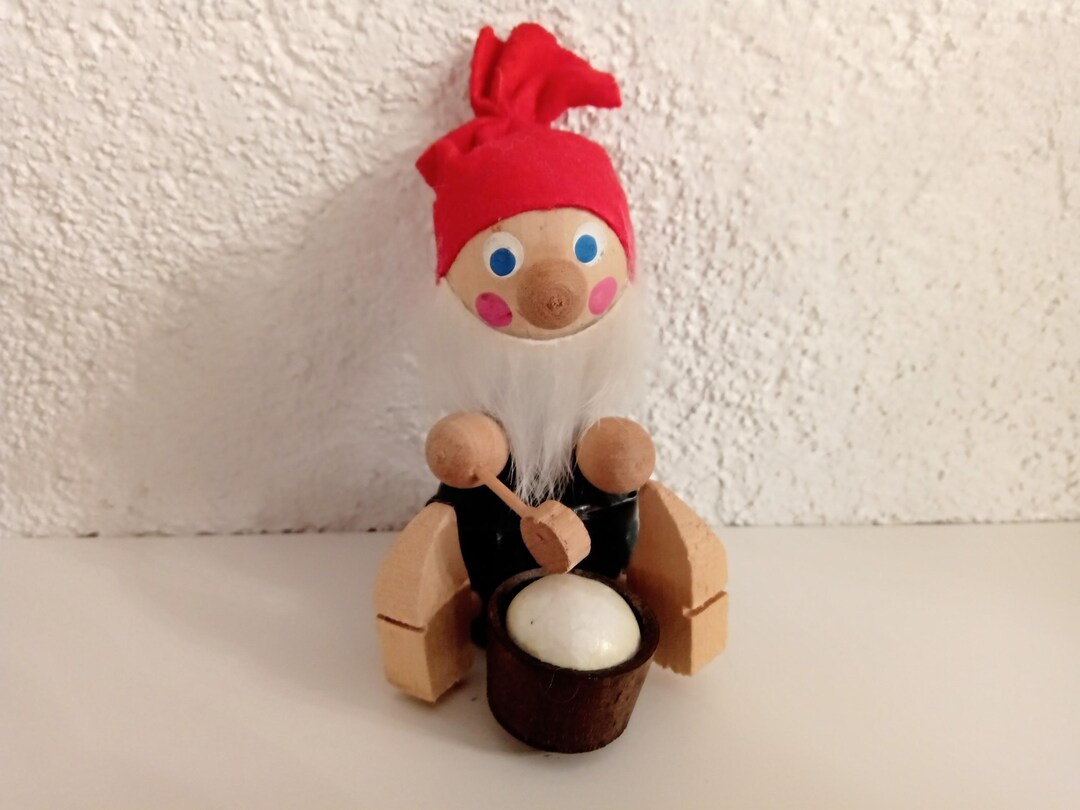 Vintage Christmas Swedish Tomte Elf Gnome Figurine Sweden Bowl of ...