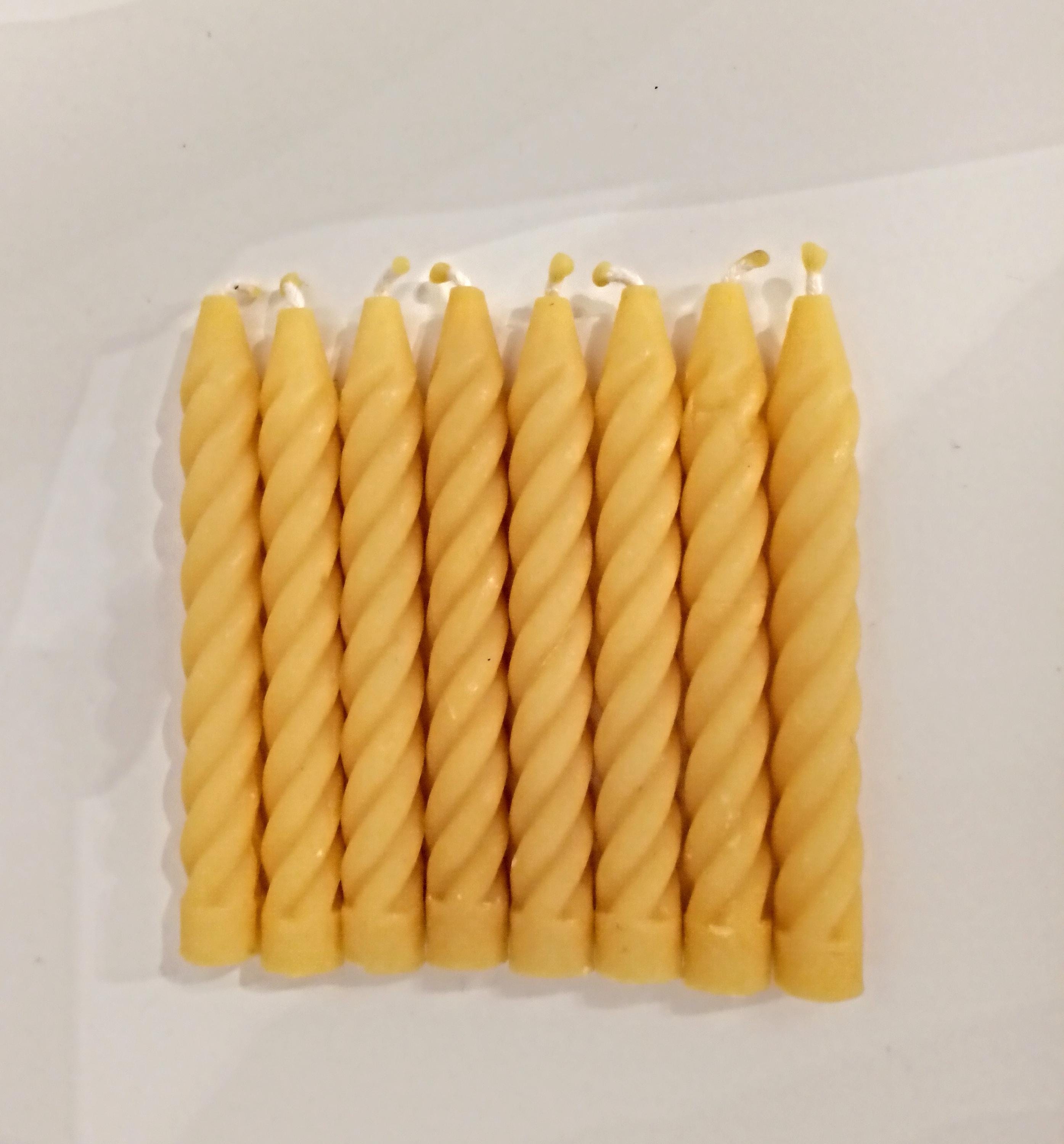SET of 8x Gold Christmas Tree Candle Clips + 8 Christmas Tree Beeswax ...