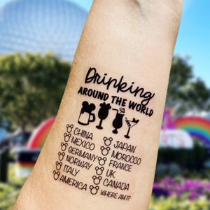 Drinking Around the World Tattoo-food & Wine Festival-epcot - Etsy