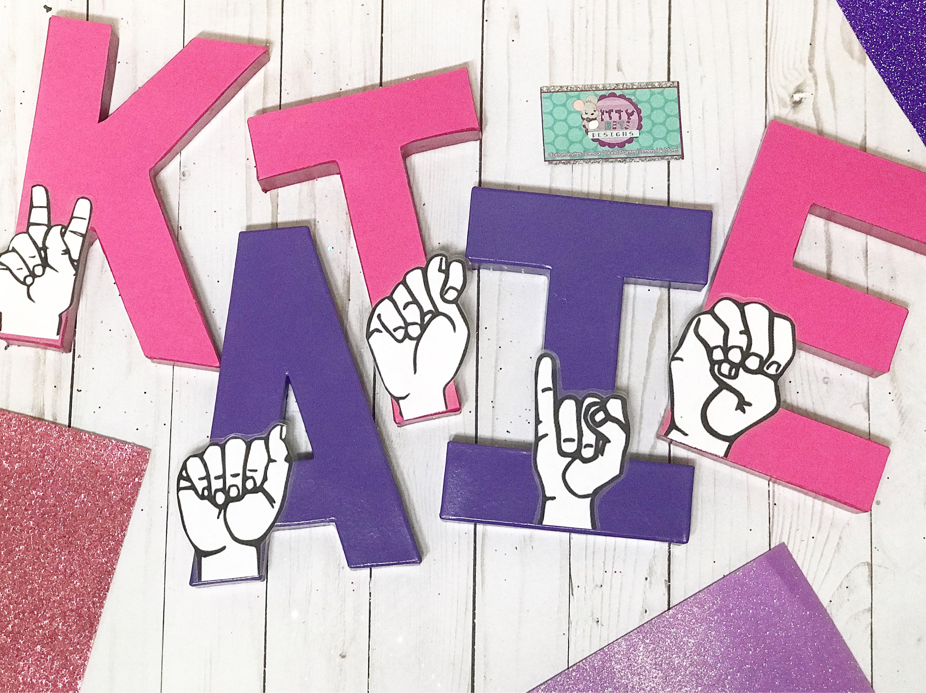 Sign Language letters sign language name american sign | Etsy