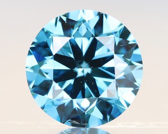 Blue Lab Grown Diamond Ring - Etsy