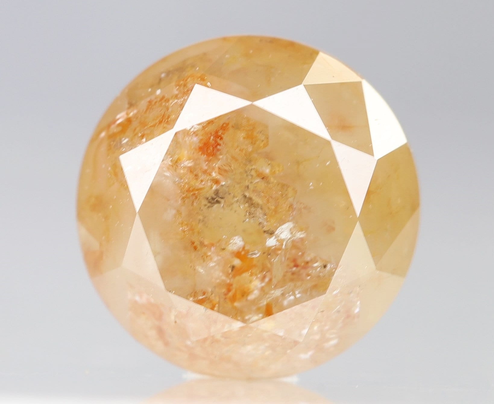 1.53 Ct 6.6 X 5.1 MM Natural Rustic Diamond Peach Color | Etsy