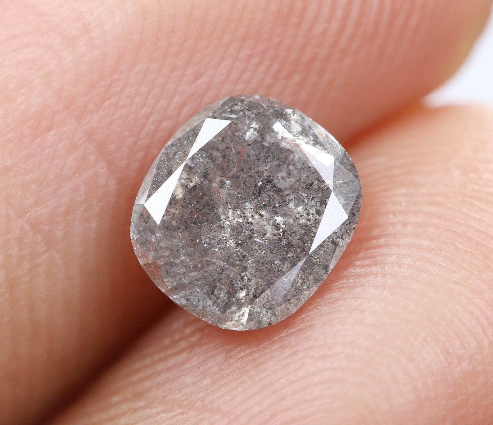 1.00 Ct 6.7 X 6.0 X 3.6 MM Natural Loose Diamond Gray Salt | Etsy