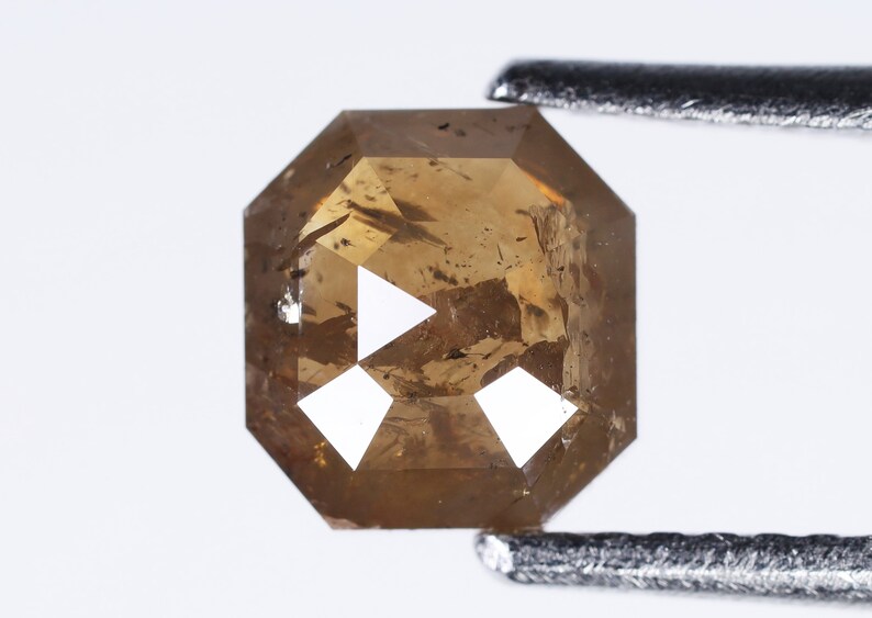 1.23 Ct, 6.5 X 6.0 X 3.0 MM, Natural Loose Diamond Fancy Coffee Brown ...