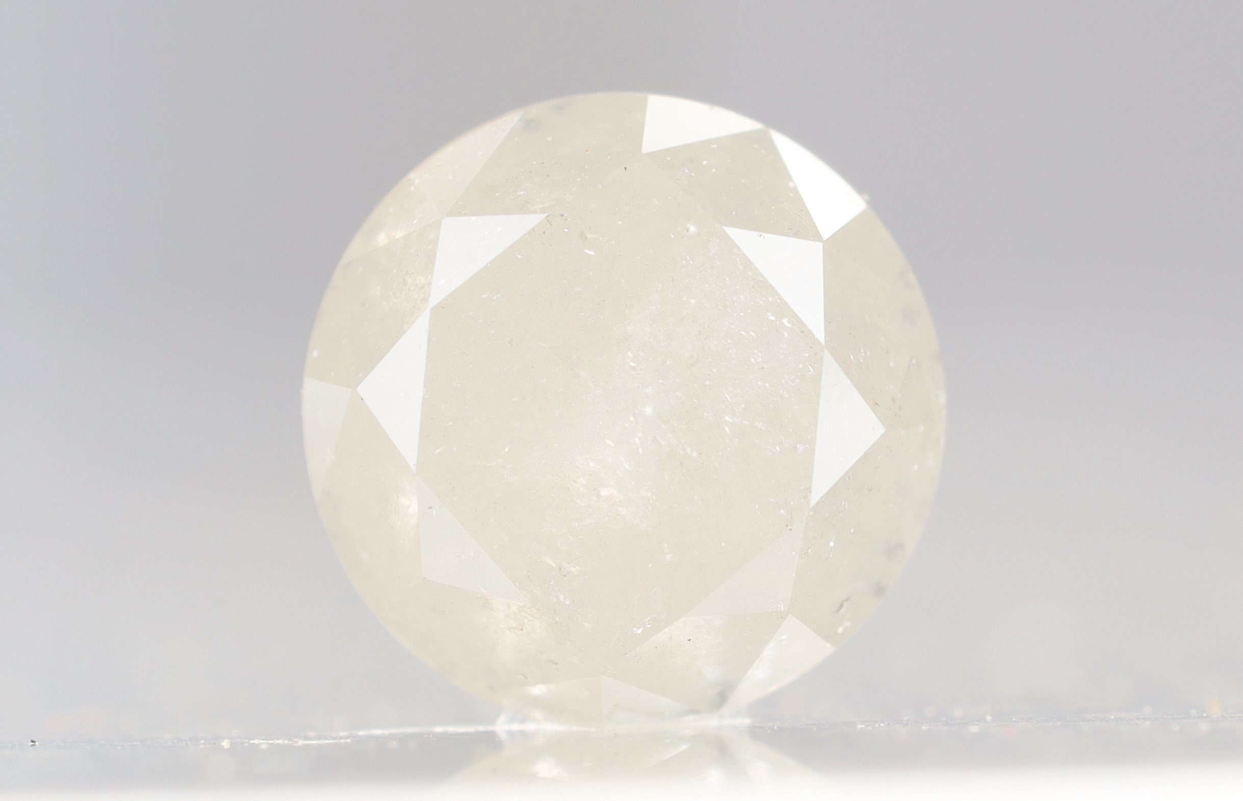 0.66 Ct, 5.0 X 3.8 MM, Natural Rustic Diamond White Color Round Shape ...