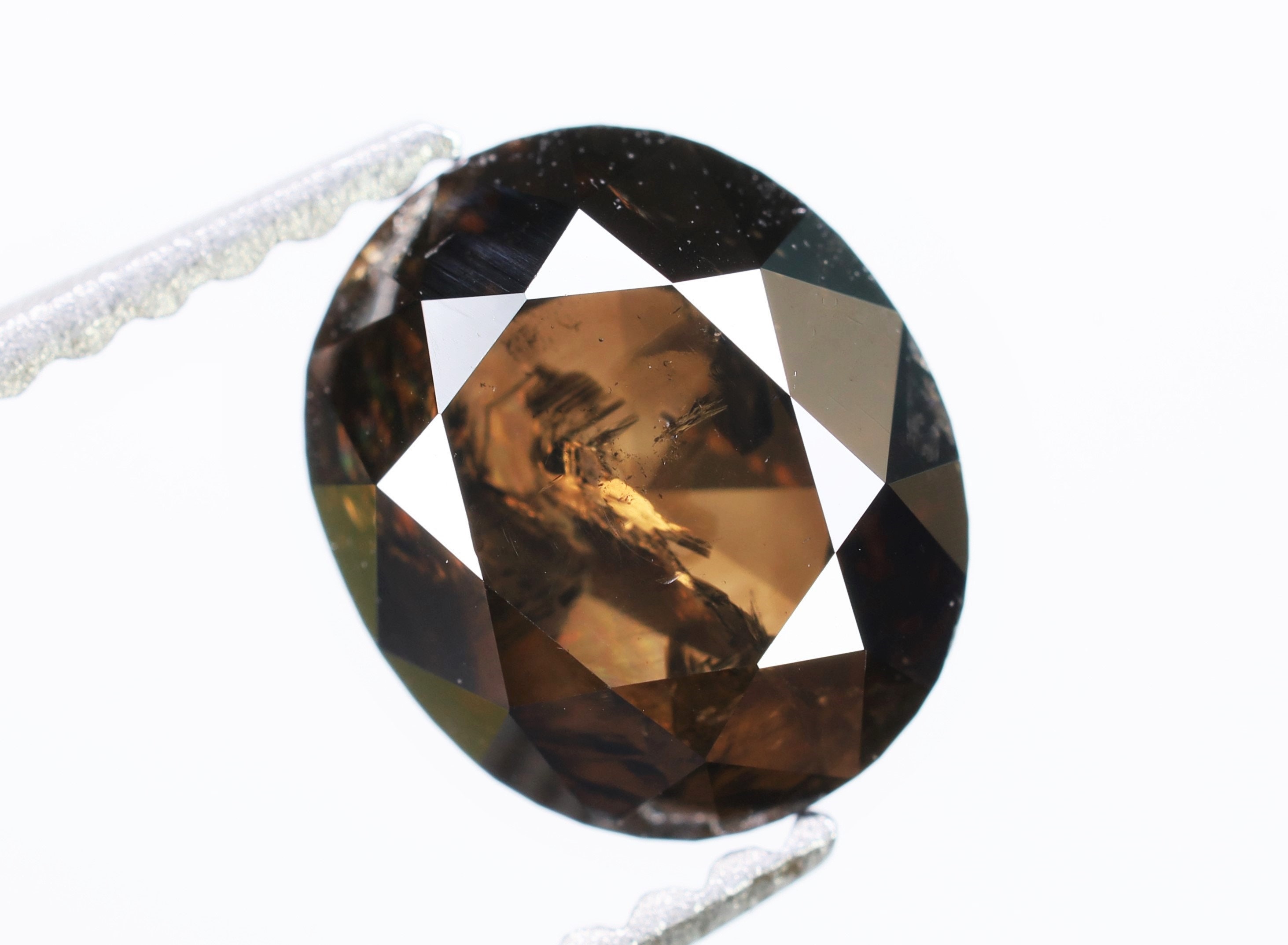 1.24 Ct, 6.9 X 5.9 X 3.9 MM, Natural Loose Diamond Brownish Coffee ...