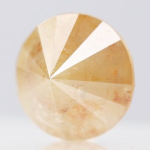 1.53 Ct, 6.6 X 5.1 MM, Natural Rustic Diamond Peach Color Round Shape ...