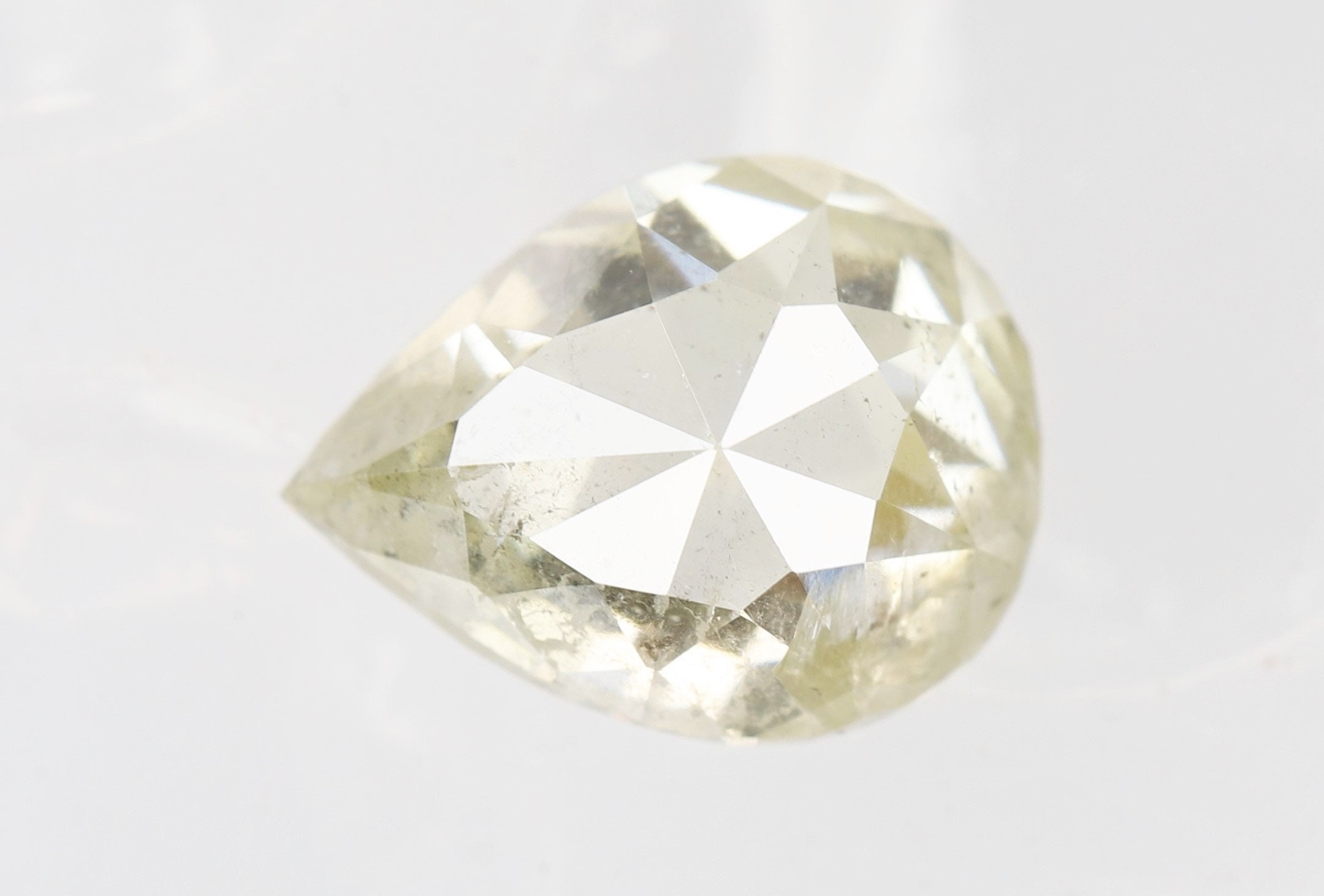 1.02 Ct, 7.3 X 5.6 X 3.5 MM, Natural Loose Diamond Ice Green Color Pear ...