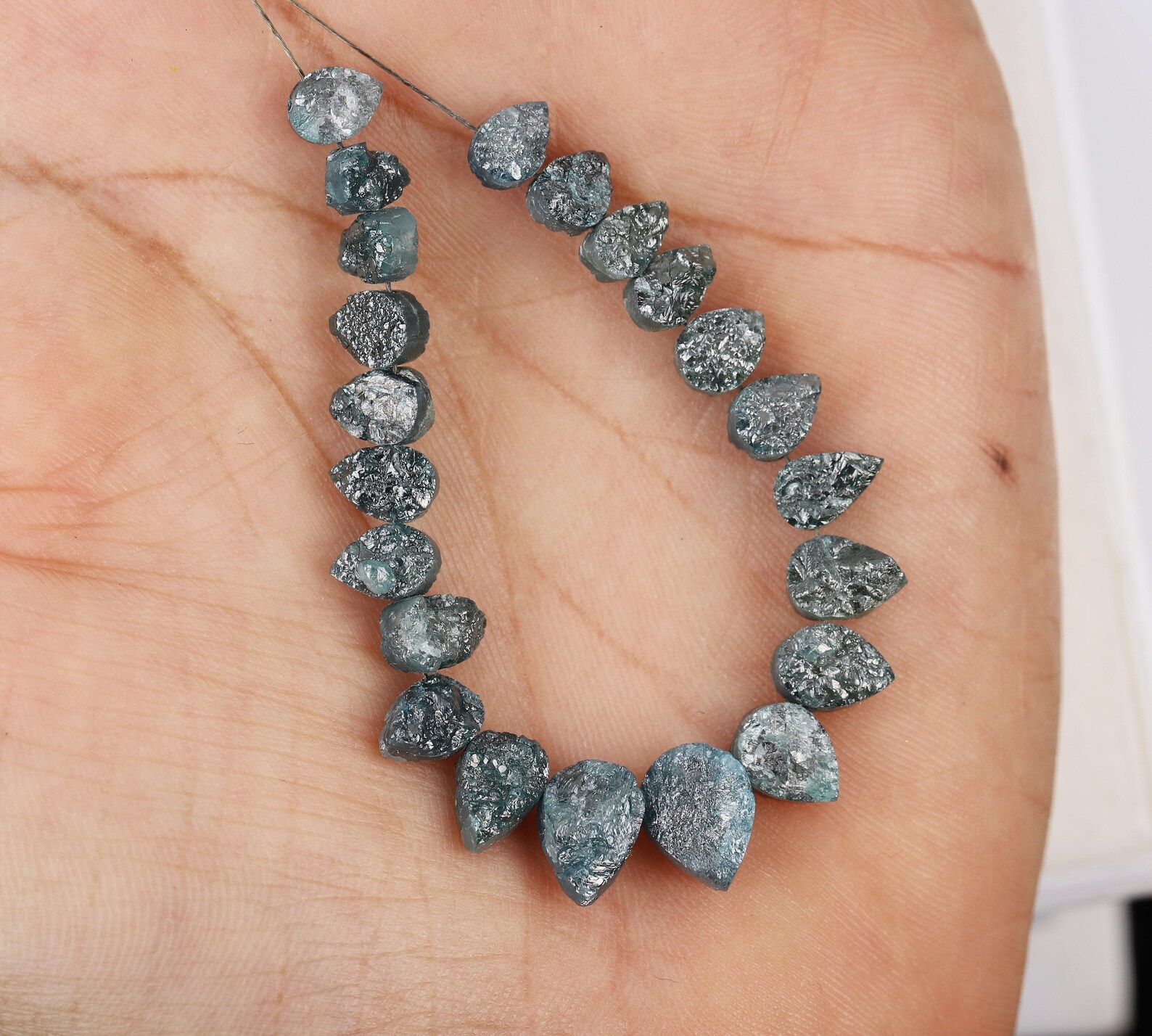 4 Inch, 22.4 Ct, 8.7 X 6.5 X 4.2 MM, Loose Diamond Blue Color Pear ...