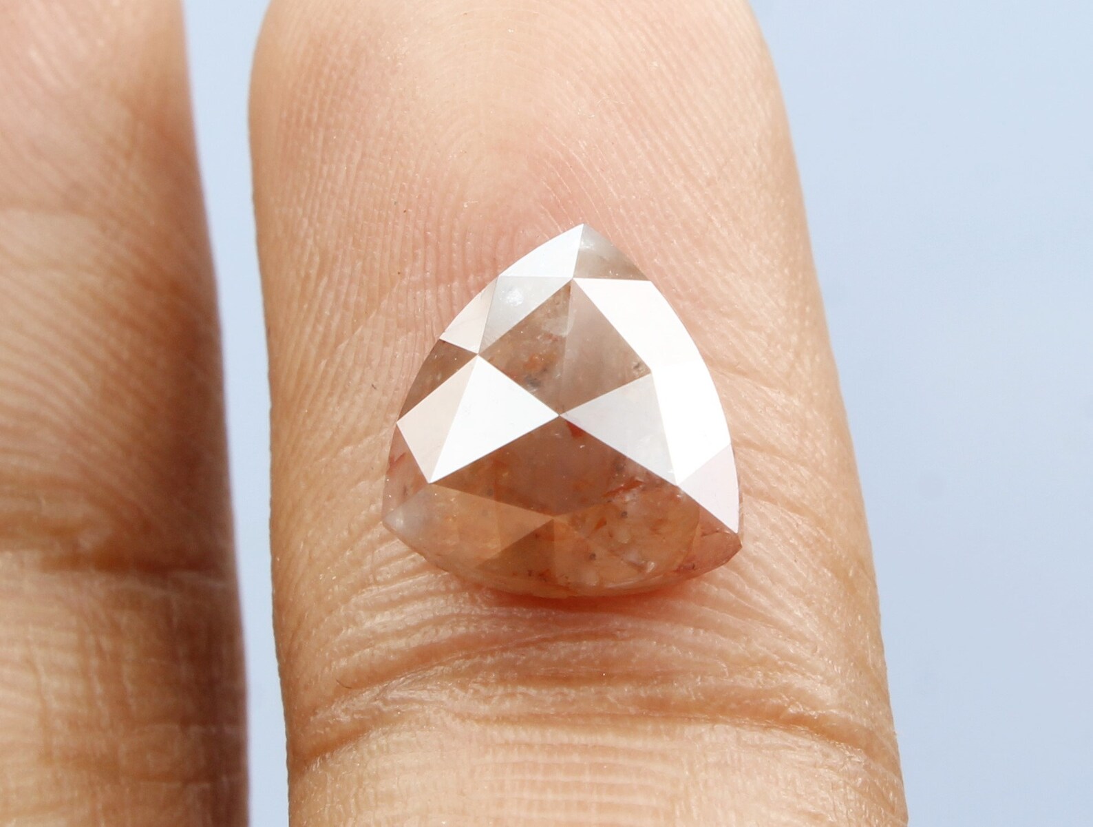 2.83 Ct8.8 X 8.8 X 3.9 MMNatural Peach Triangle Cut | Etsy