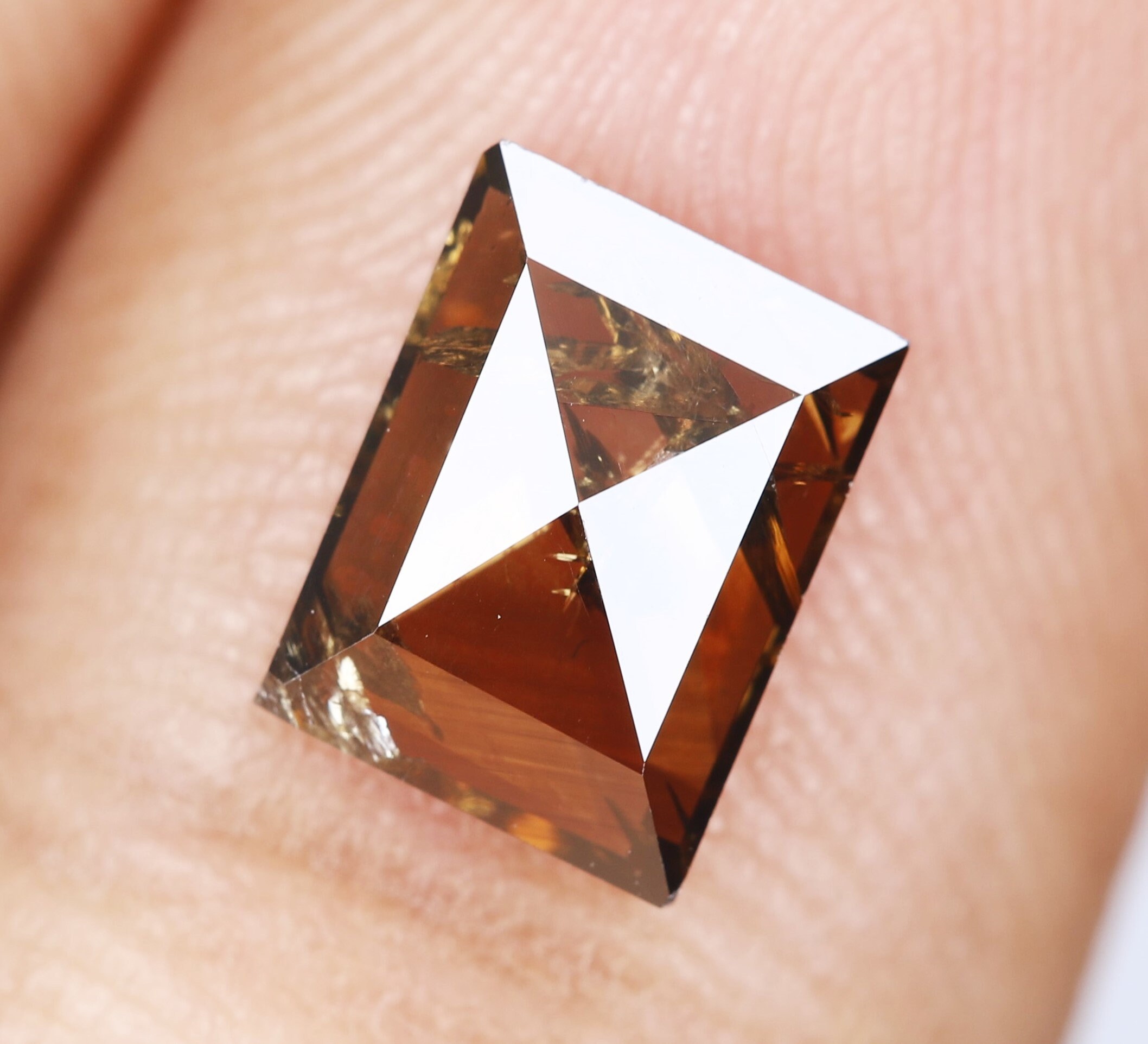 1.07 Ct 7.3 X 5.5 X 2.1 MM Natural Loose Diamond Champagne | Etsy