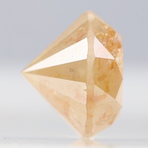 1.53 Ct, 6.6 X 5.1 MM, Natural Rustic Diamond Peach Color Round Shape ...