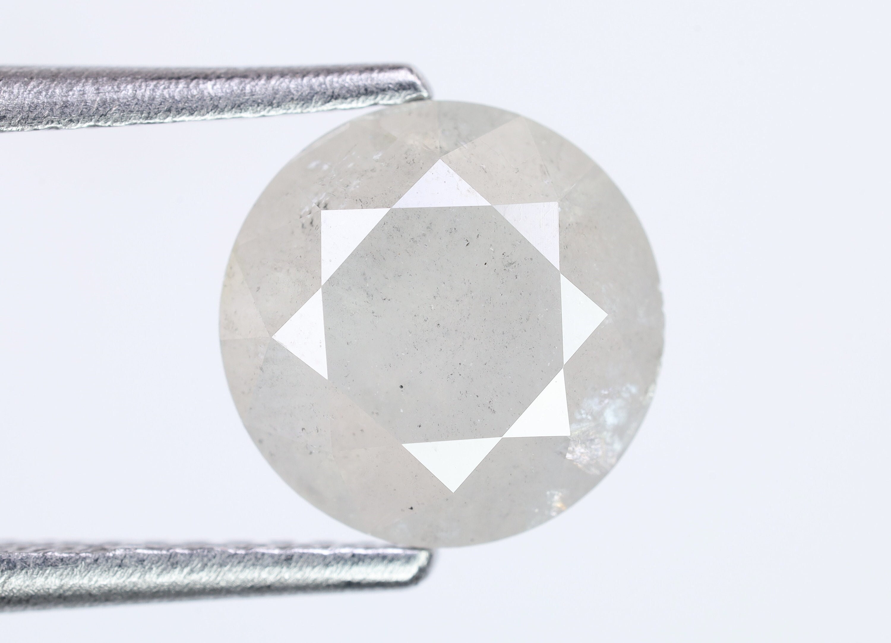 2.31 Ct, 8.3 X 5.1 MM, Natural Loose Diamond Fancy Gray Color Round ...
