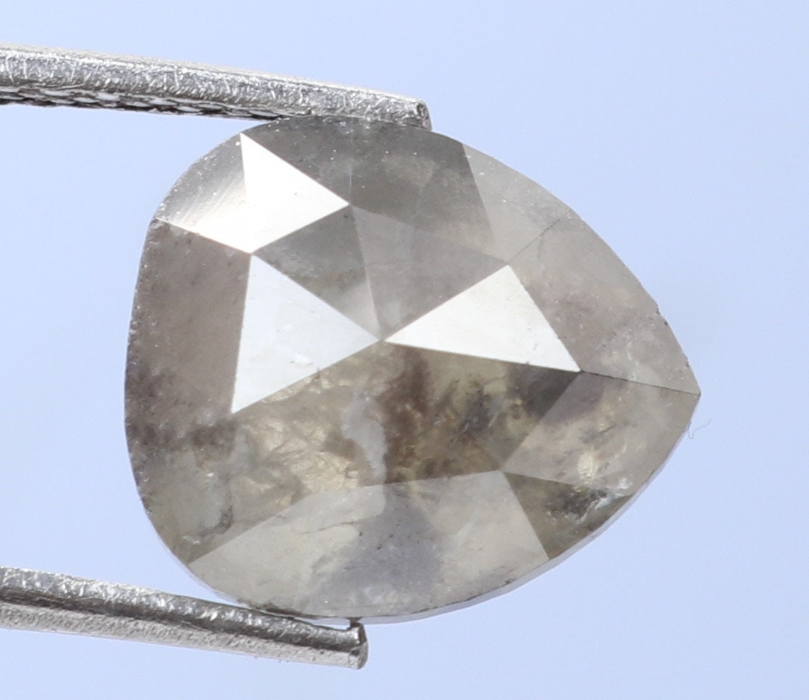2.29 Ct 8.7 X 7.7 X 4.0 MM Natural Loose Diamond Grey Color | Etsy