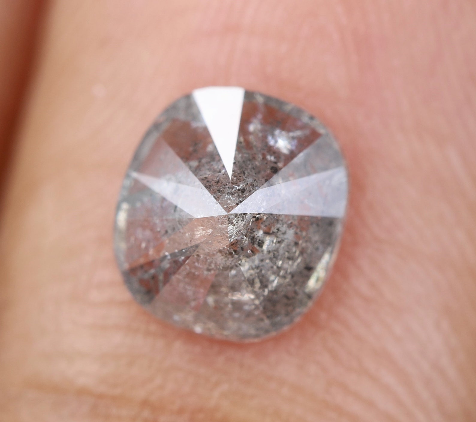 1.00 Ct 6.7 X 6.0 X 3.6 MM Natural Loose Diamond Gray Salt | Etsy