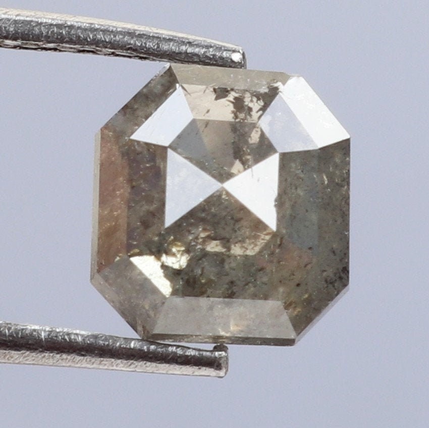 0.95 Ct 5.7 X 5.3 X 2.9 MM Natural Loose Diamond Gray Color | Etsy