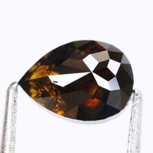 1.81 Ct, 8.3 X 6.1 X 4.2 MM, Natural Loose Diamond Dark Coffee Color ...