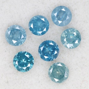1.56 Ct, 3.9 X 2.3 MM, Loose Diamond Blue Color Round Shape Brilliant ...