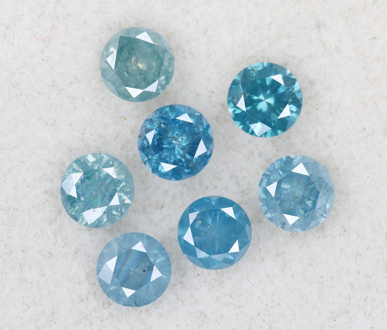 1.56 Ct 3.9 X 2.3 MM Loose Diamond Blue Color Round Shape - Etsy
