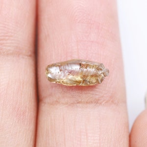 0.91 Ct, 9.2 X 4.0 X 2.9 MM, Natural Loose Raw Diamond Brown Color I3 ...