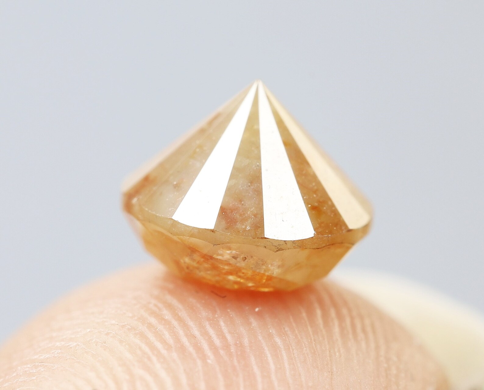 1.53 Ct 6.6 X 5.1 MM Natural Rustic Diamond Peach Color | Etsy