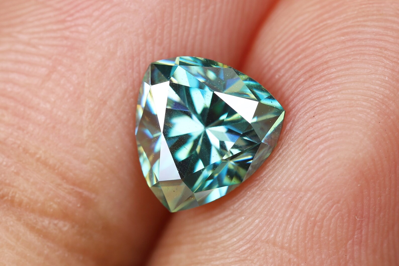 1.85 Ct 8.4 X 7.9 X 5.1 MM Loose Moissanite Triangle Shape | Etsy