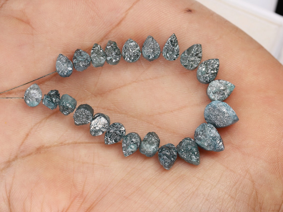 4 Inch 22.4 Ct 8.7 X 6.5 X 4.2 MM Loose Diamond Blue Color | Etsy