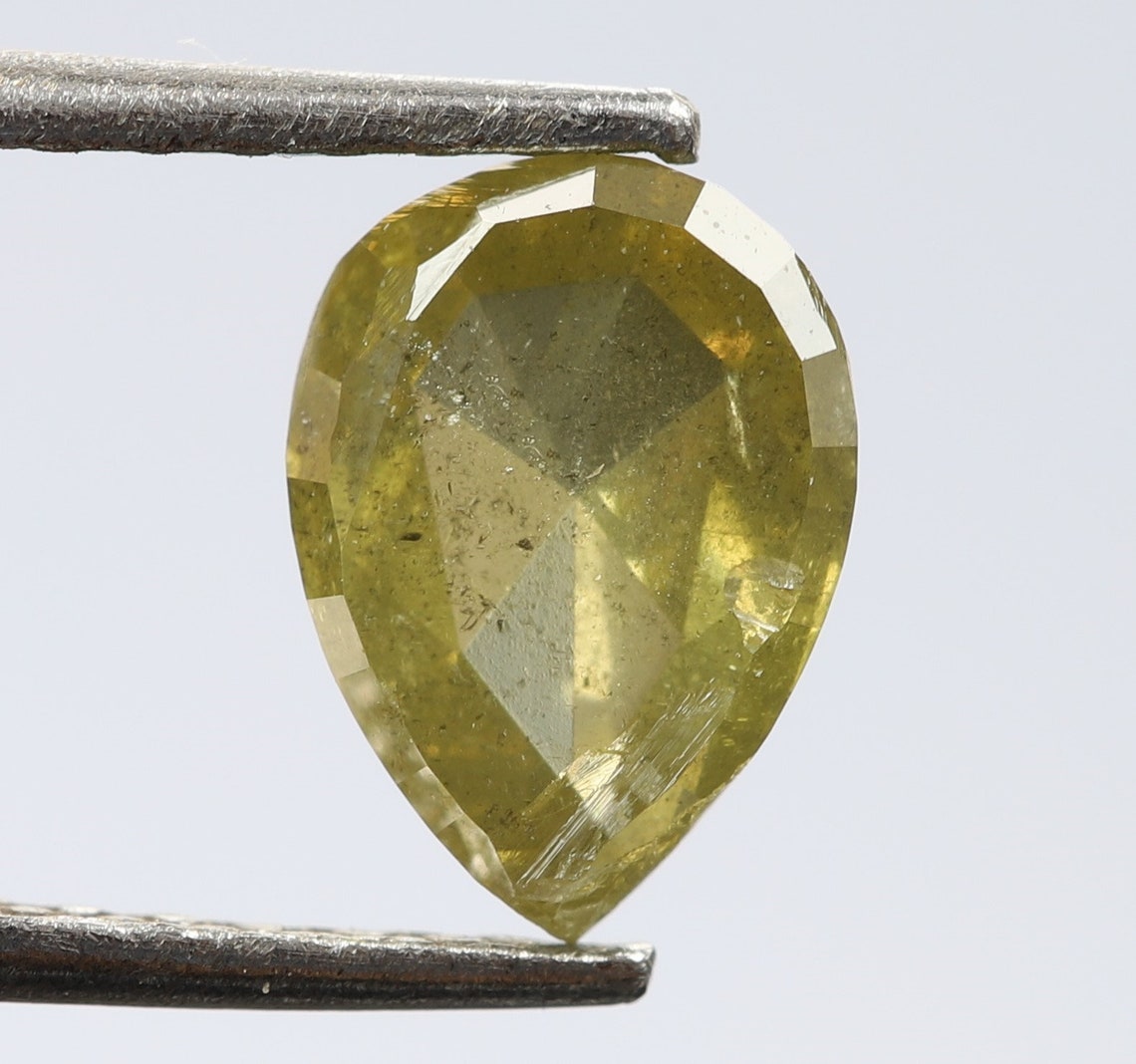 0.76 Ct 6.7 X 4.8 X 2.7 MM Natural Loose Diamond Green Color | Etsy