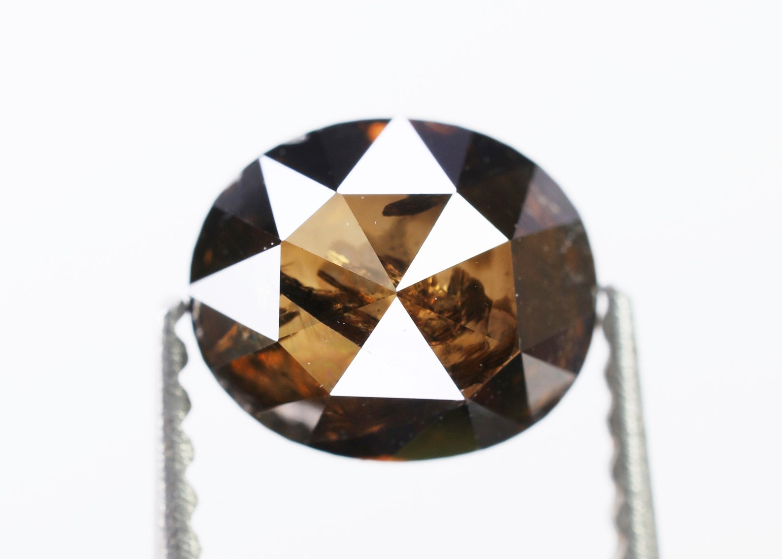 1.24 Ct, 6.9 X 5.9 X 3.9 MM, Natural Loose Diamond Brownish Coffee ...