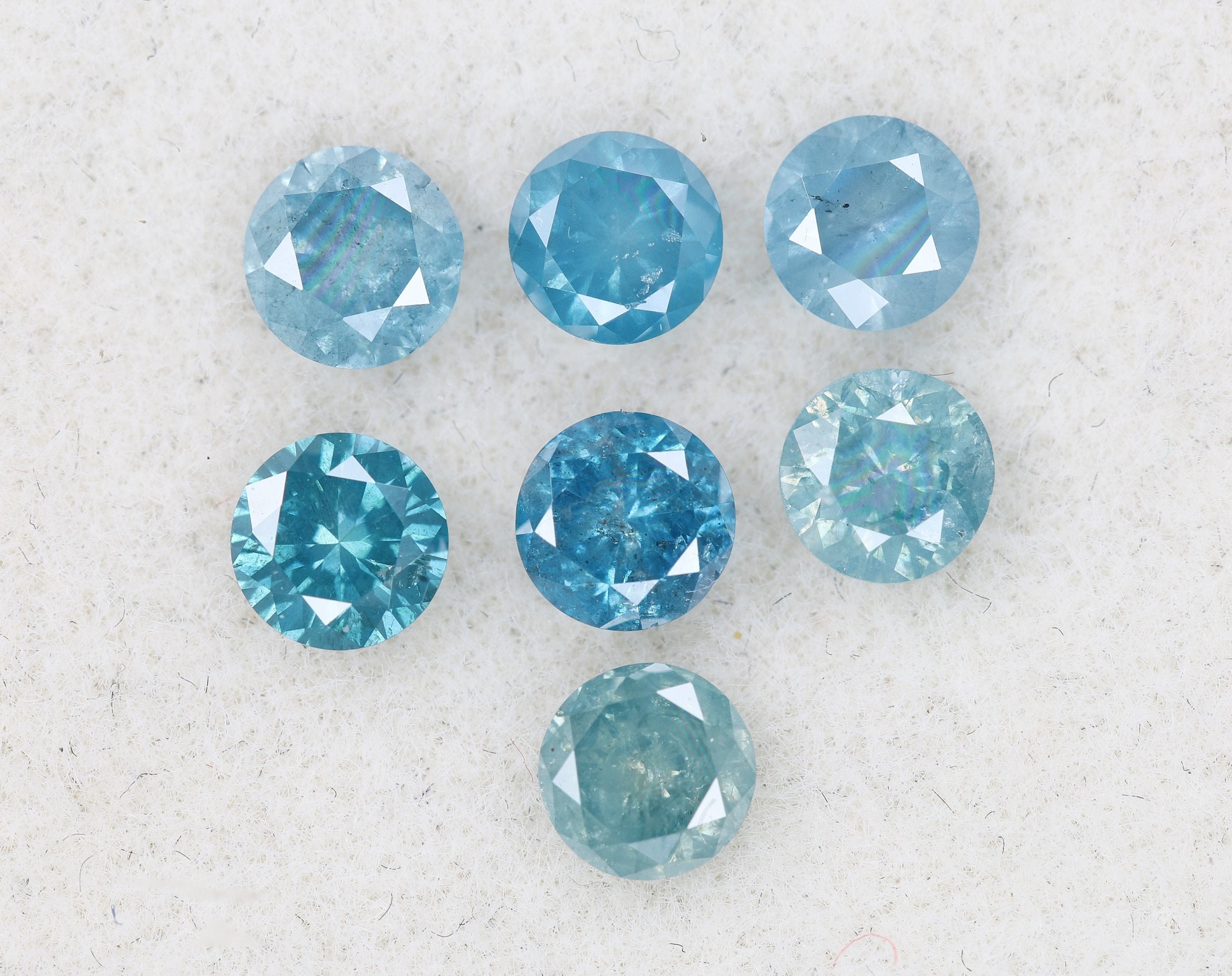 1.56 Ct 3.9 X 2.3 MM Loose Diamond Blue Color Round Shape | Etsy