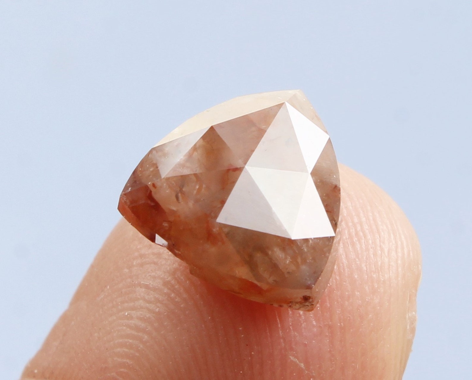 2.83 Ct8.8 X 8.8 X 3.9 MMNatural Peach Triangle Cut | Etsy