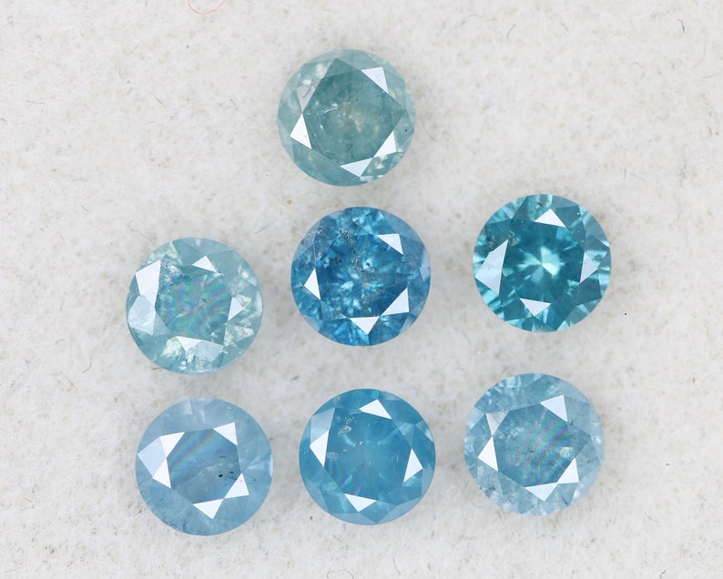 1.56 Ct 3.9 X 2.3 MM Loose Diamond Blue Color Round Shape - Etsy