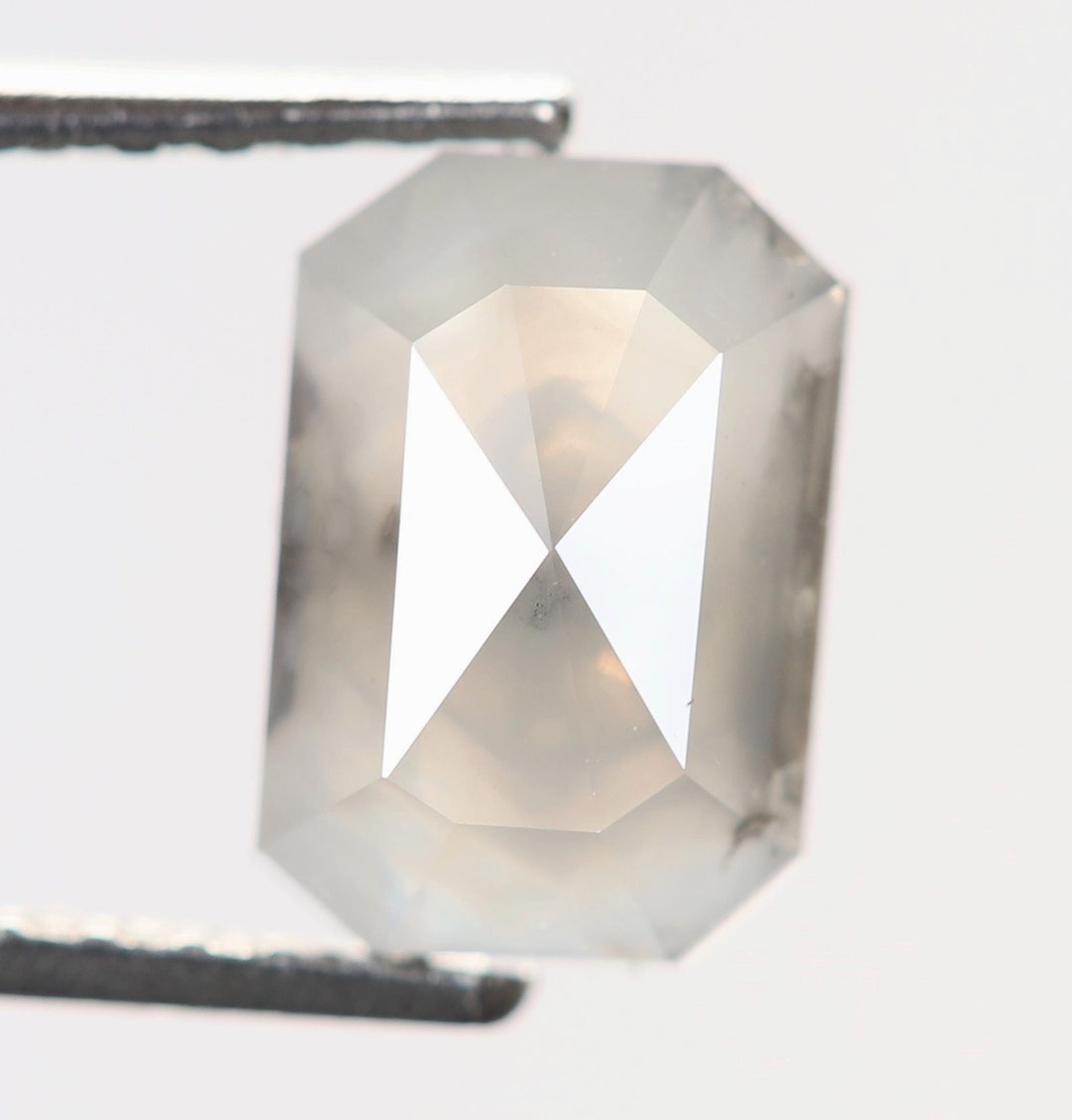 1.06 Ct, 7.1 X 4.9 X 2.7 MM, Natural Loose Diamond Milky Gray Color ...