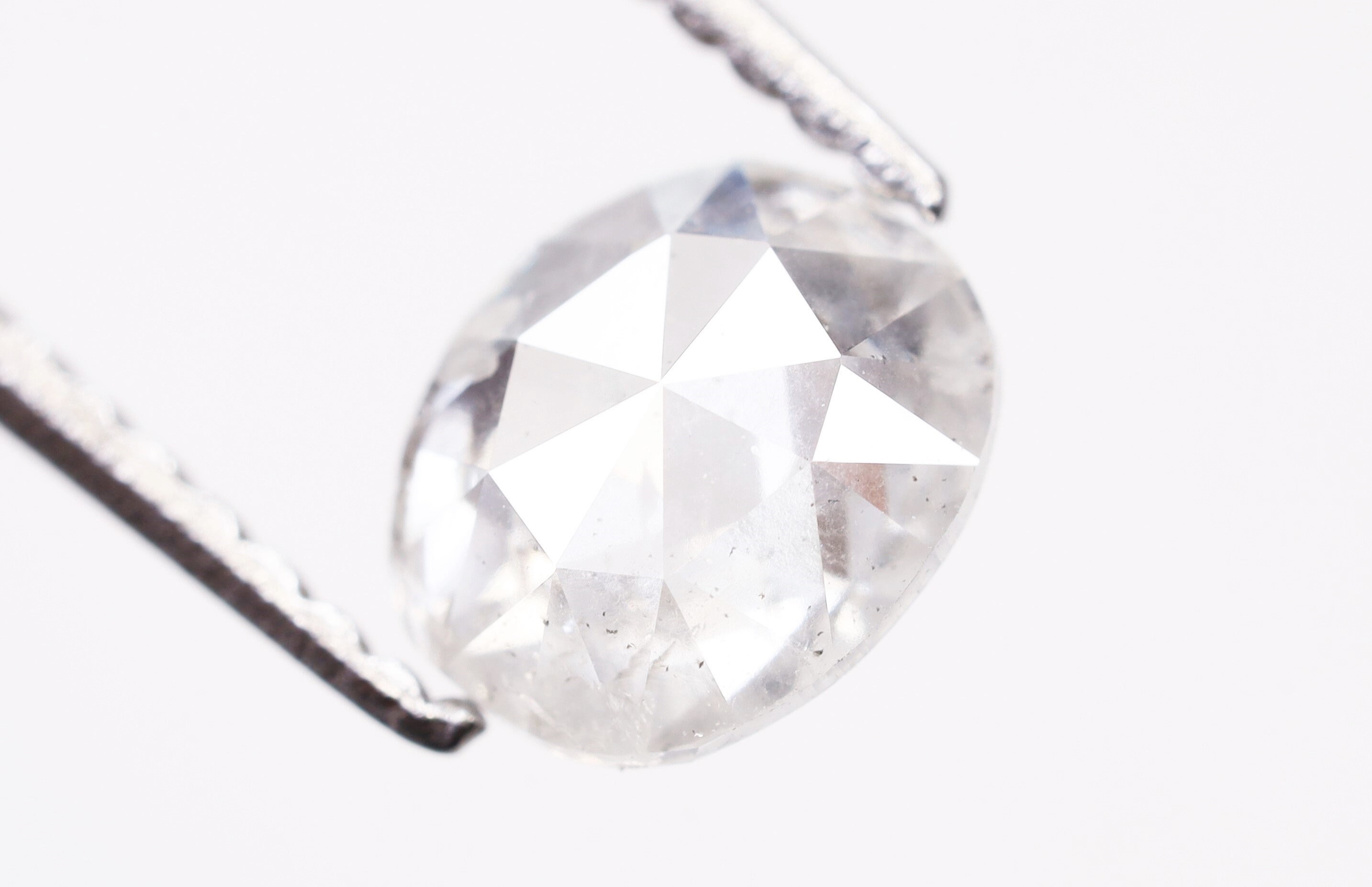 0.50 Ct, 5.9 X 5.1 X 2.0 MM, Natural Rustic Diamond White Color Oval ...