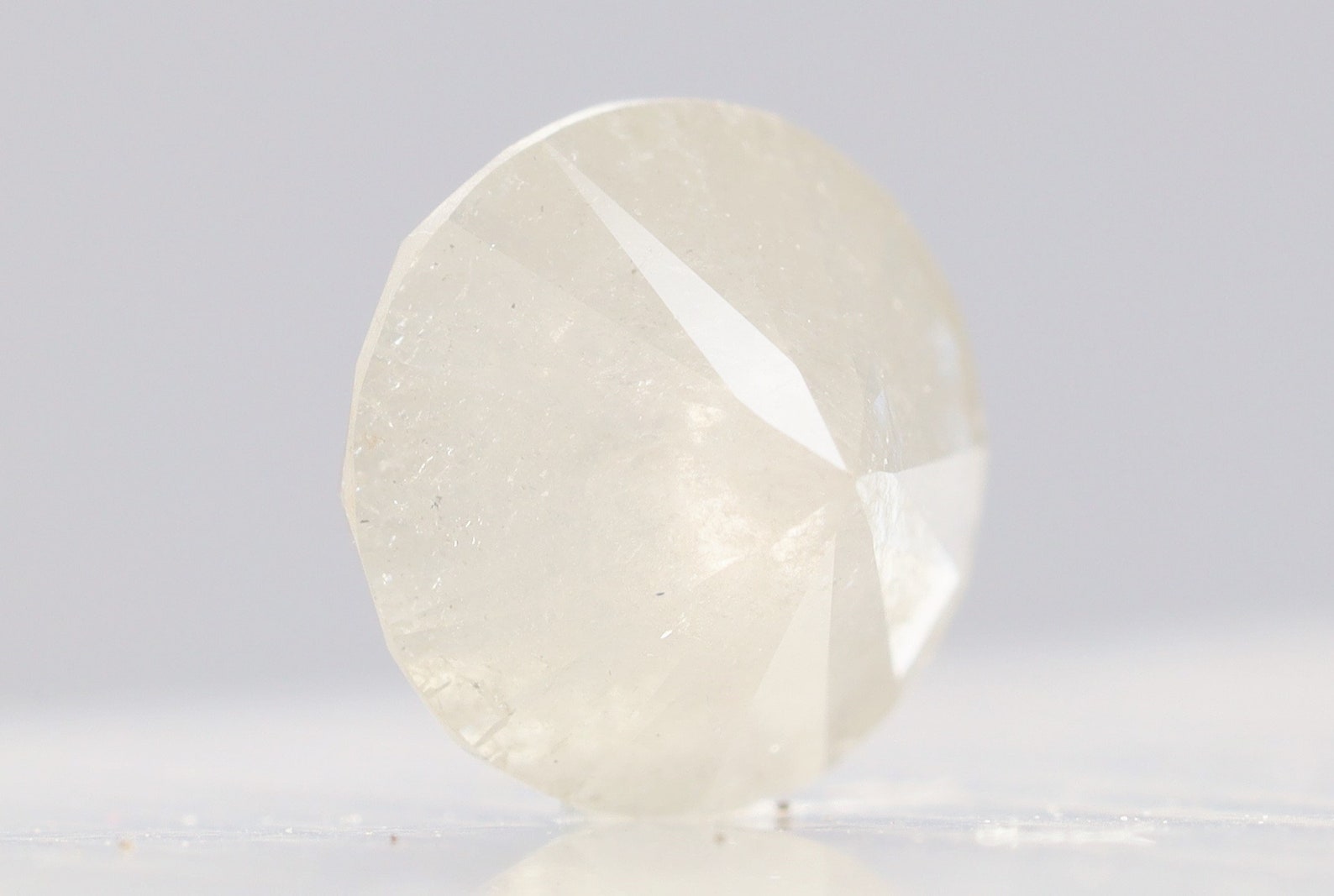 0.66 Ct, 5.0 X 3.8 MM, Natural Rustic Diamond White Color Round Shape ...