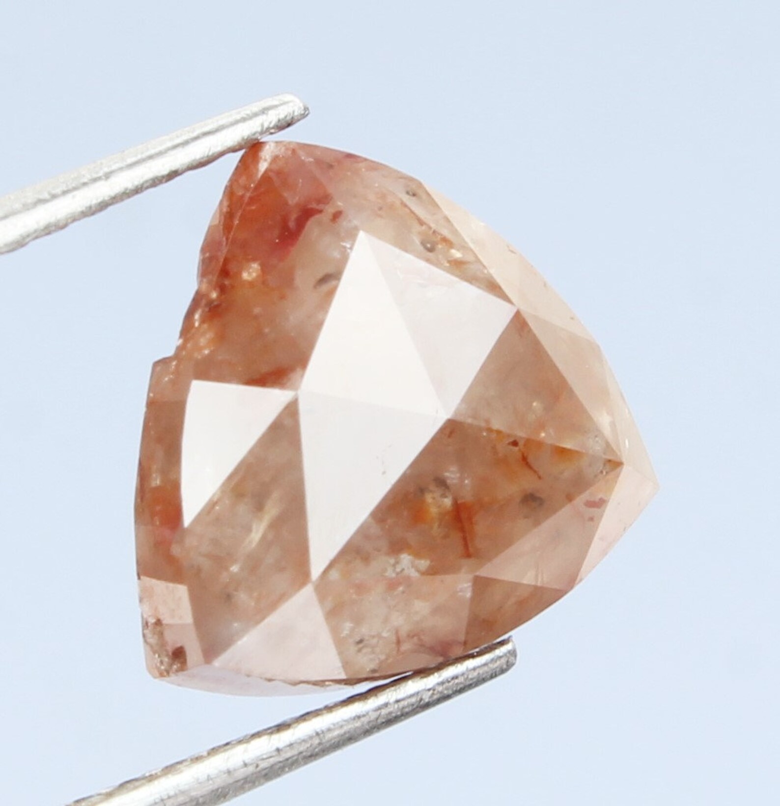 2.83 Ct8.8 X 8.8 X 3.9 MMNatural Peach Triangle Cut | Etsy