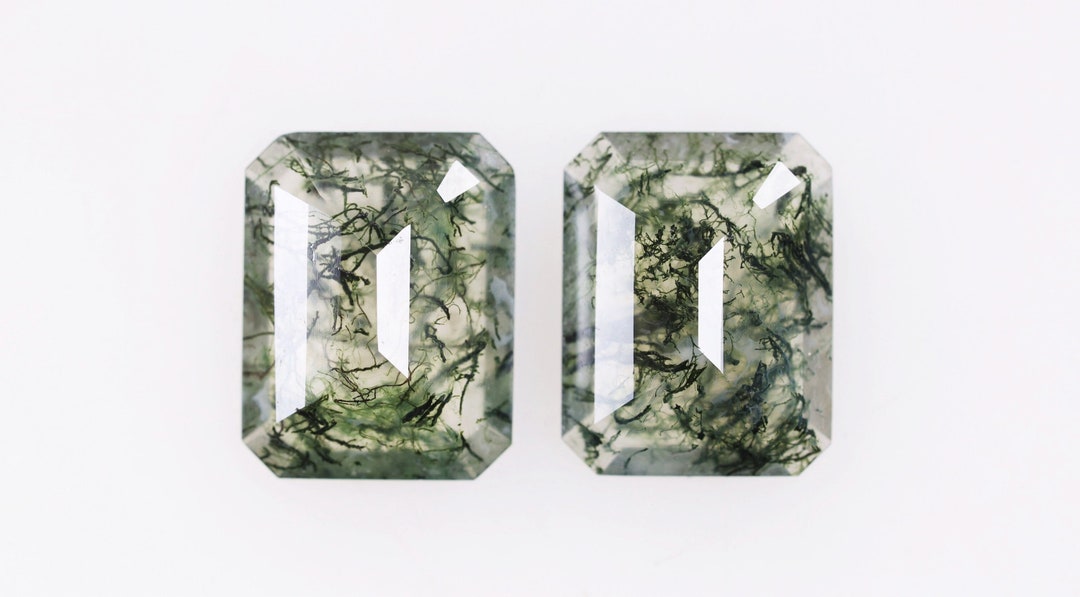 2.61 Ct 9.0 X 7.0 X 3.0 MM Fancy Green Color Emerald Shape - Etsy