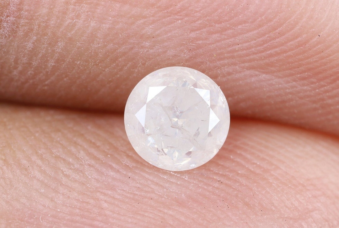 0.52 Ct, 4.8 X 3.2 MM, Natural Loose Diamond White Color Round Shape ...