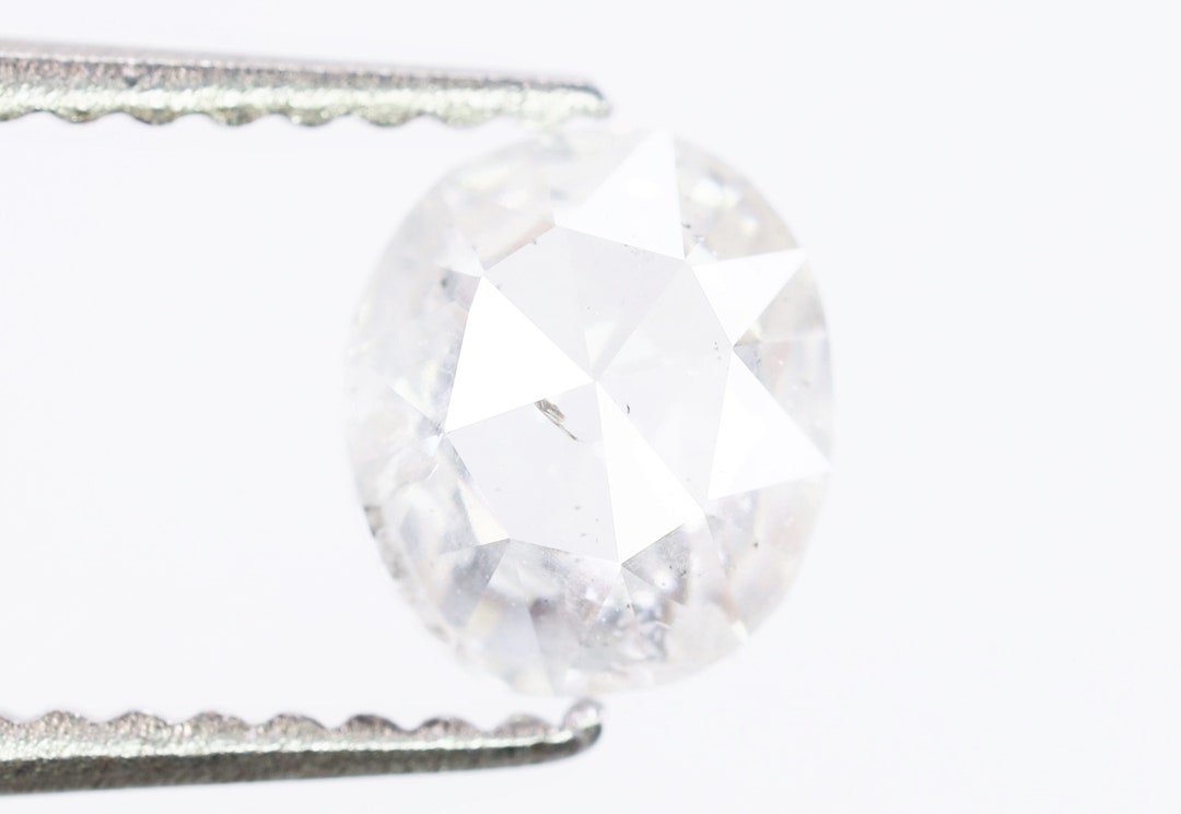 0.50 Ct, 5.9 X 5.1 X 2.0 MM, Natural Rustic Diamond White Color Oval ...