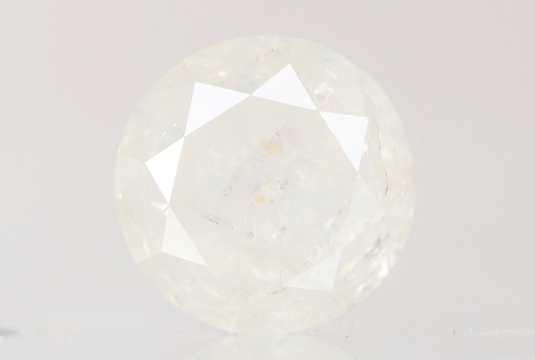0.99 Ct, 5.8 X 4.2 MM, Natural Rustic Diamond White Color Round Shape ...