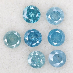 1.56 Ct, 3.9 X 2.3 MM, Loose Diamond Blue Color Round Shape Brilliant ...